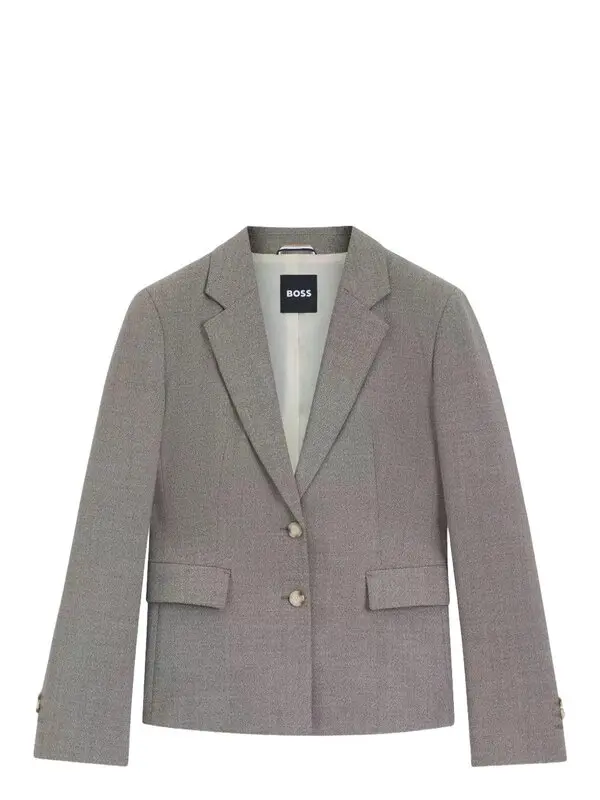 BOSS Mélange-effect Blazer - Grey