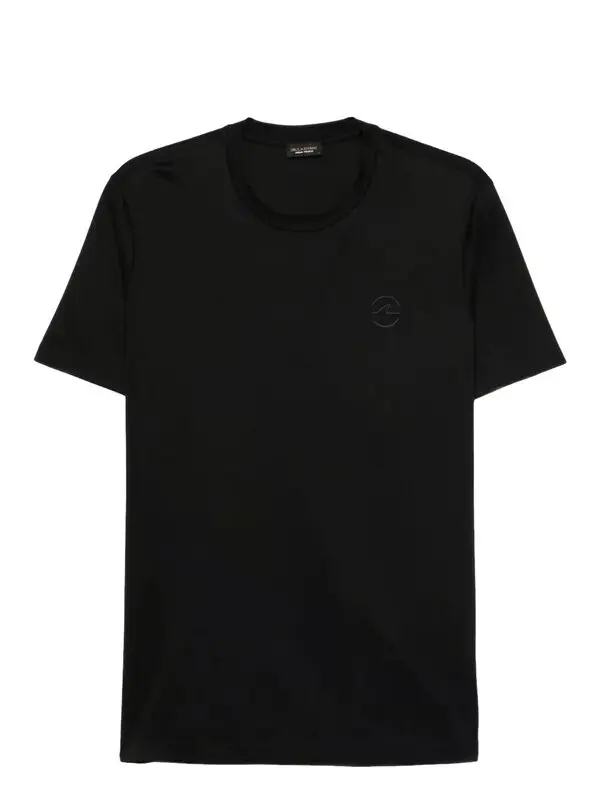 Paul & Shark Logo-embroidered Cotton T-shirt - Black