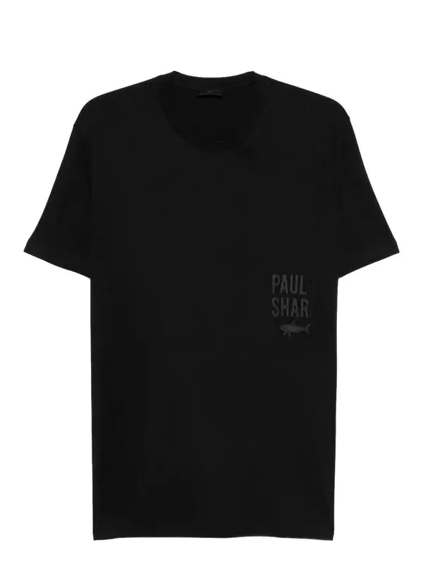 Paul & Shark Logo Cotton T-shirt - Black