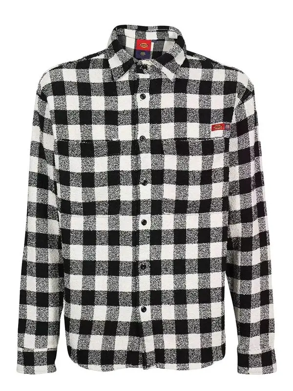 Dickies Checked Patch-pocket Shirt - Black