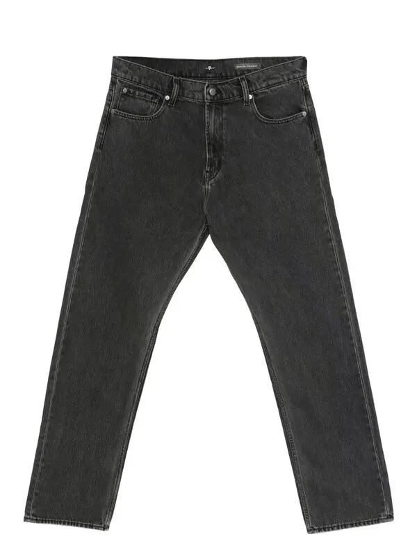 7 For All Mankind Modern Straight Jeans - Black