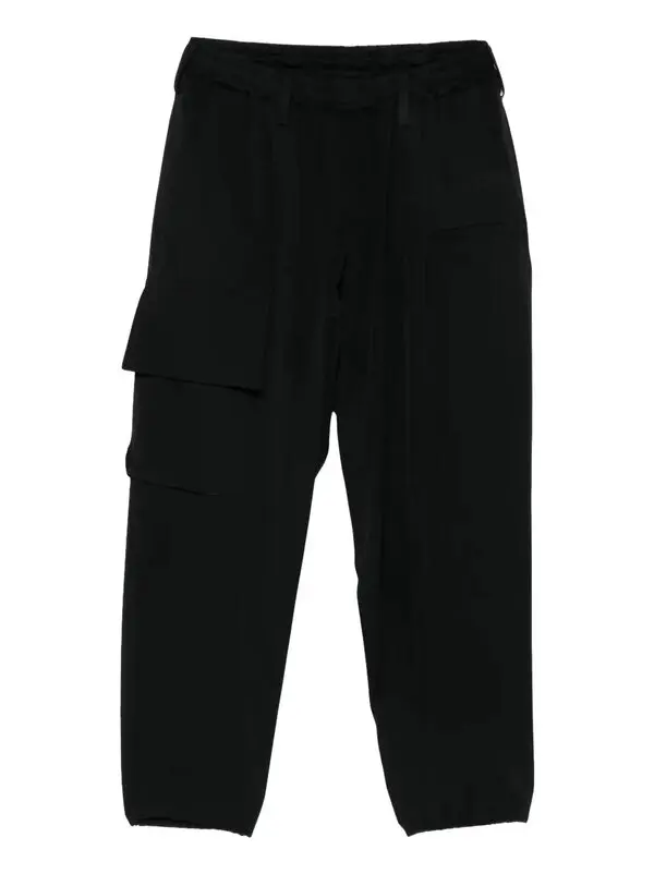 Yohji Yamamoto Elasticated-cuff Cargo Pants - Black