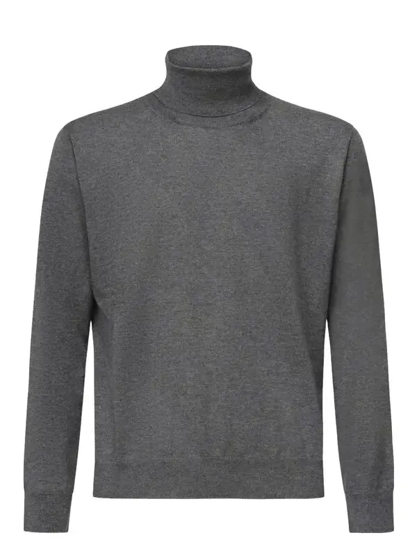 Eleventy Turtleneck Cashmere Sweater - Grey