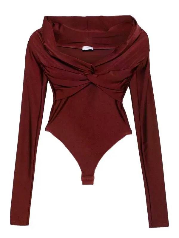 Andamane Kandall Twist-neck Bodysuit - Red