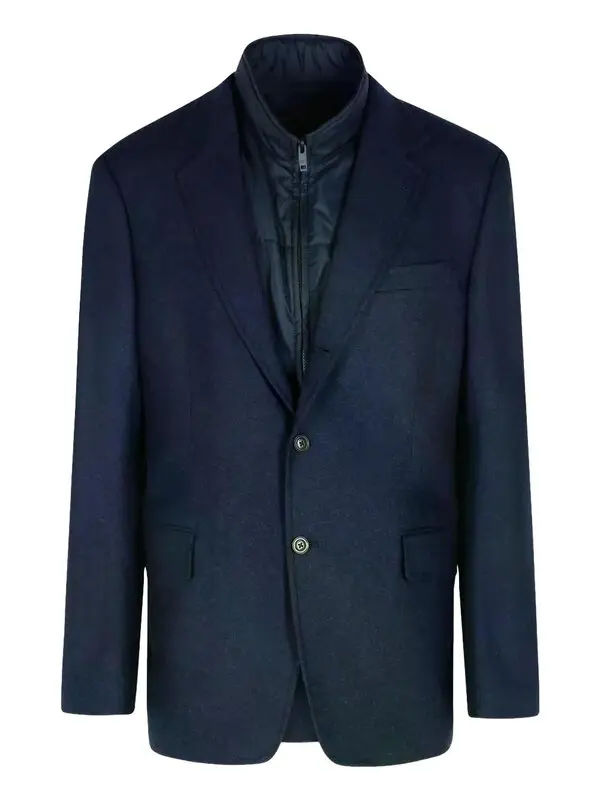 FAY Two-button Peak-lapel Jacket - Blue