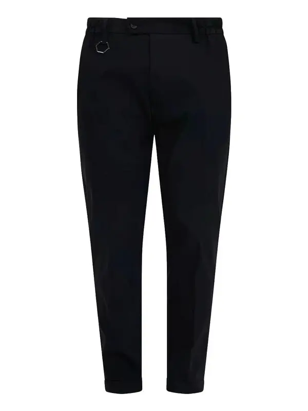 YES LONDON Hexagon-detail Trousers - Black