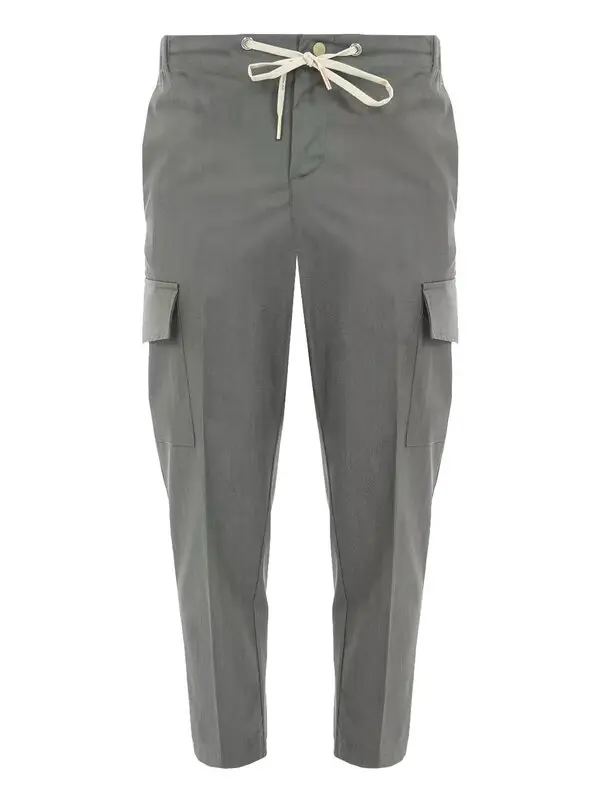YES LONDON Drawstring-waist Cargo Trousers - Grey