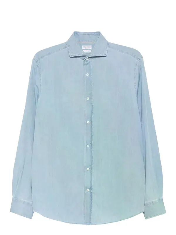 Brunello Cucinelli Denim Long-sleeved Shirt - Blue