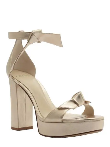 ALEXANDRE BIRMAN Mabeleh Ankle Strap Platform Sandal - Golden