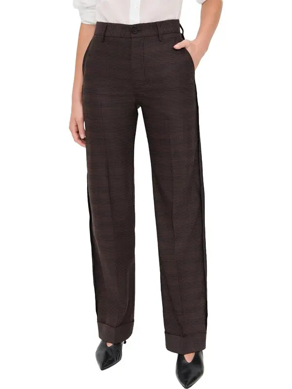 MAISON MARGIELA Plaid Patterned Trousers - Black/brown