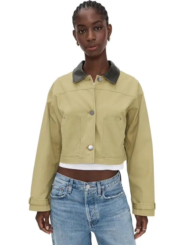 LE BOP Harriet Cropped Jacket - Khaki