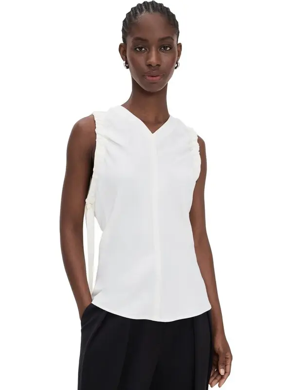 Helmut Lang Ruched Top - Ivory