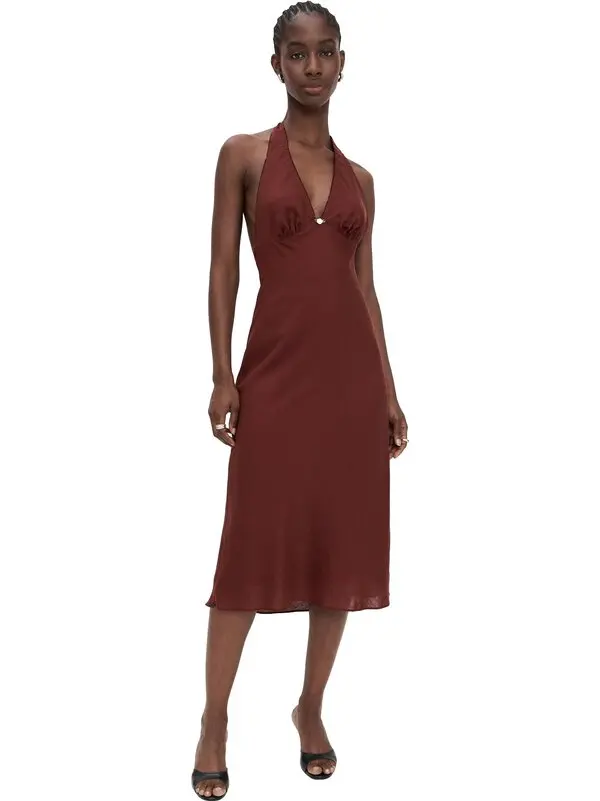 NIA Daria Midi Dress - Cocoa
