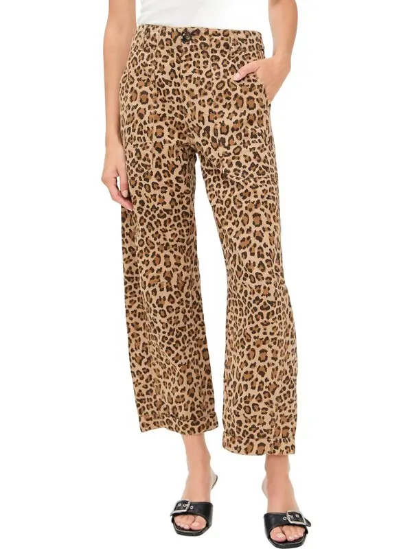 PISTOLA Tori Leopard Print Pants - Feline