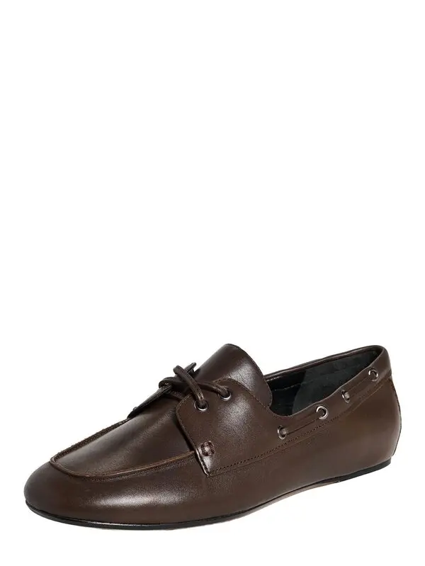 Vince Marin Leather Boat Shoes - Elmwood
