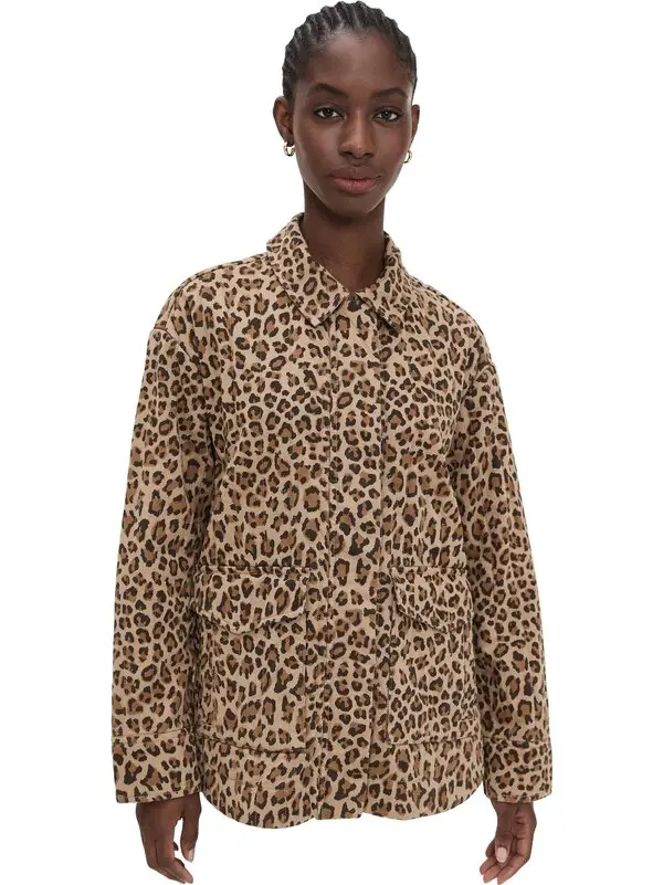 PISTOLA Cecile Leopard Print Quilted Jacket - Feline