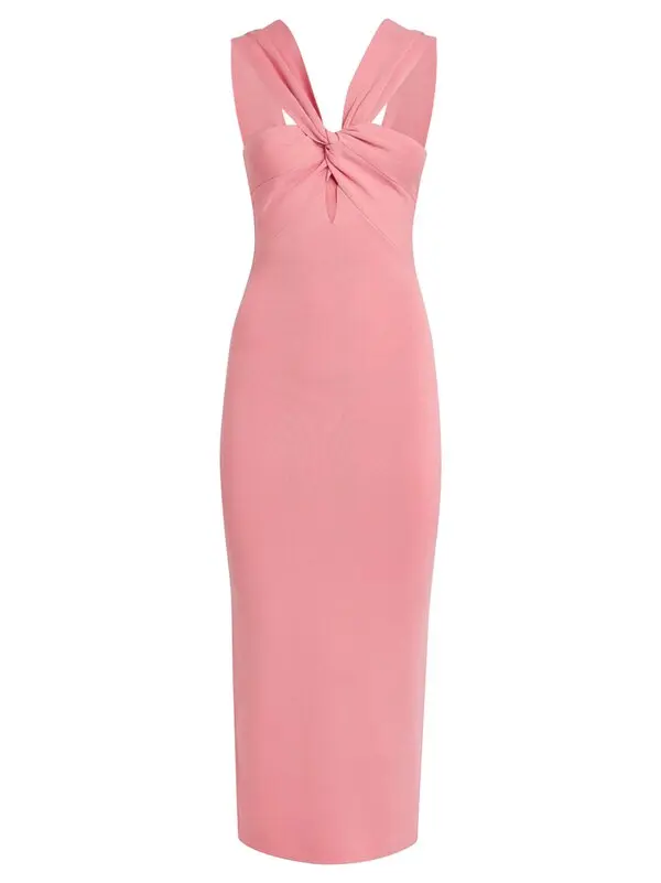 Cult Gaia Twist-front Midi Dress - Pink