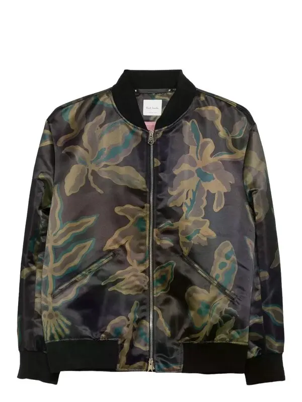 Paul Smith Floral-print Bomber Jacket - Brown
