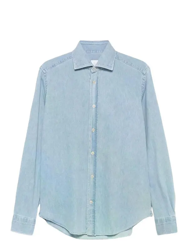 Eleventy Long-sleeve Denim Shirt - Blue