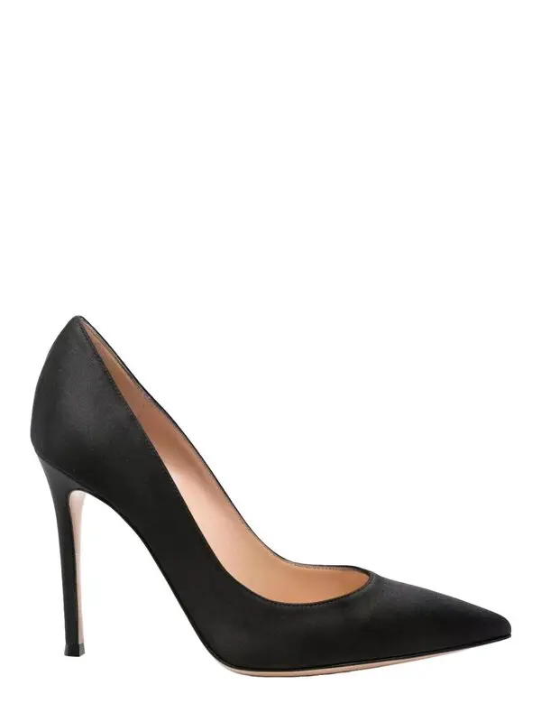 GIANVITO ROSSI 105mm Satin Stiletto Pumps - Black