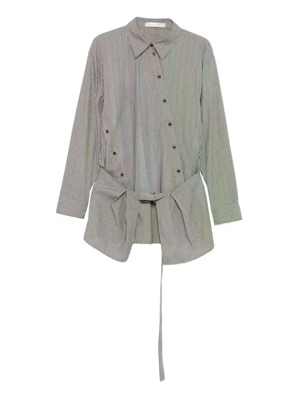 Christopher Esber Striped Belted Shirt - Green