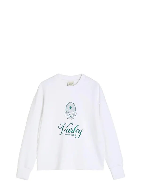 Varley Rasco Namesake Stretch-jersey Sweatshirt - White