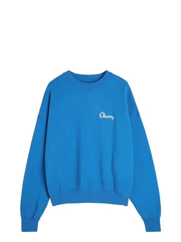 CHERRY LOS ANGELES Logo-print Cotton Sweatshirt - Blue