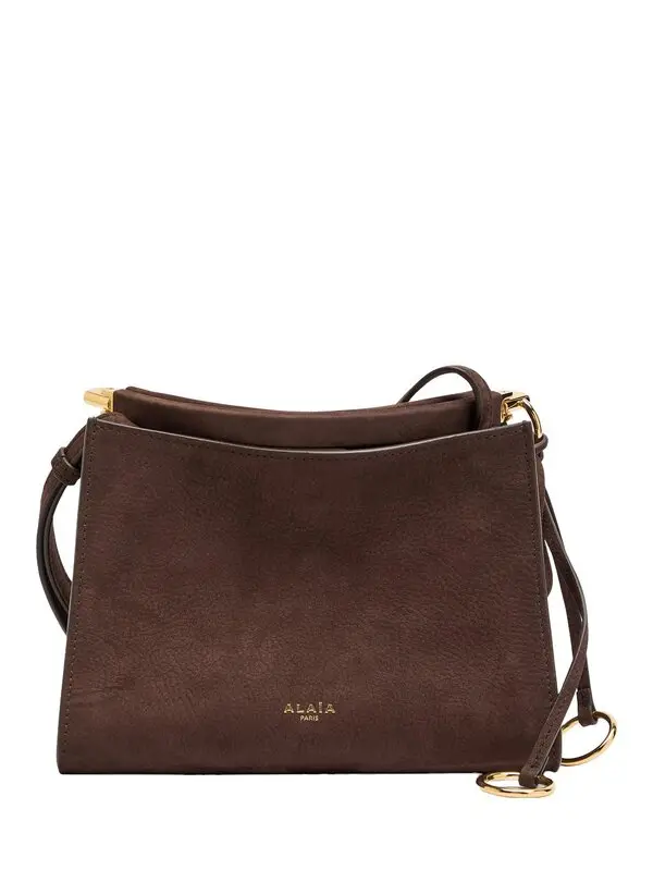 Alaïa Nubuck Small Shoulder Bag - Chocolate