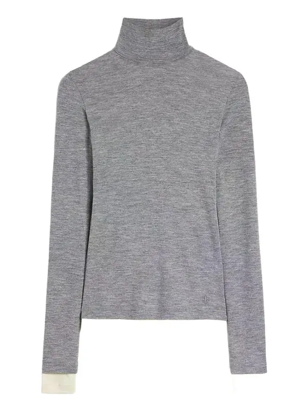 JIL SANDER Wool Layered T-shirt - Grey