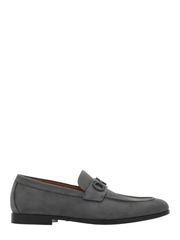 FERRAGAMO Gancini Buckle Loafer - Grey