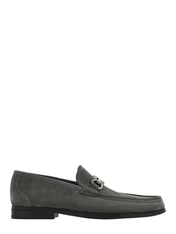 FERRAGAMO Gancini Buckle Loafer - Grey