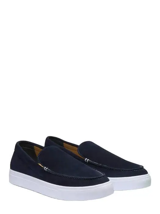 Swims Madison Water Repellent Leather Loafers - Navy