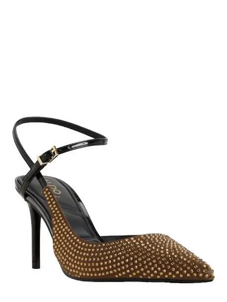 Aldo Kymmberly Ankle Strap Pointed Toe Pump - Brown Multi