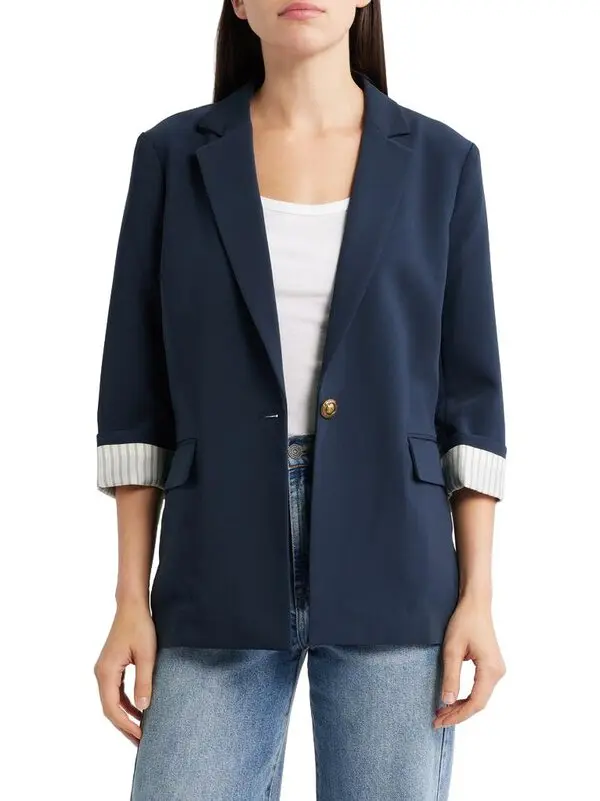 Rag & Bone Jennie Elbow Sleeve Crepe Blazer - Sal