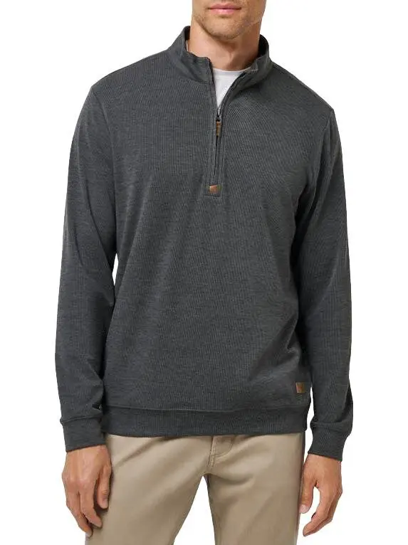 Travis Mathew Cloud Quarter Zip - Heather Black