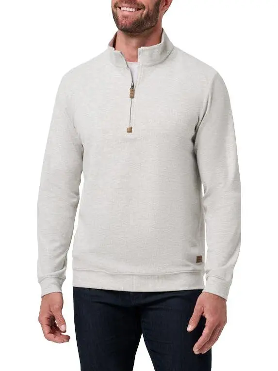 Travis Mathew Cloud Quarter Zip - Heather Grey