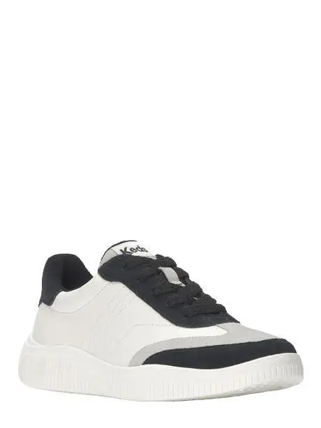 KEDS® Colorblock Leather Upper Sneakers - Snow White