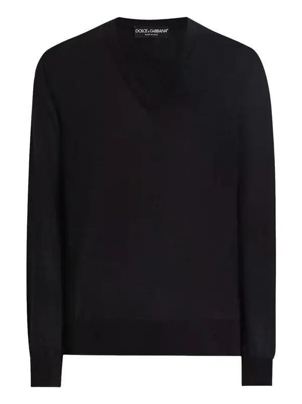 Dolce & Gabbana V-neck Cashmere Sweater - Blue