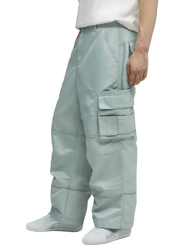 PUMA Twill Relaxed Fit Pants - Green