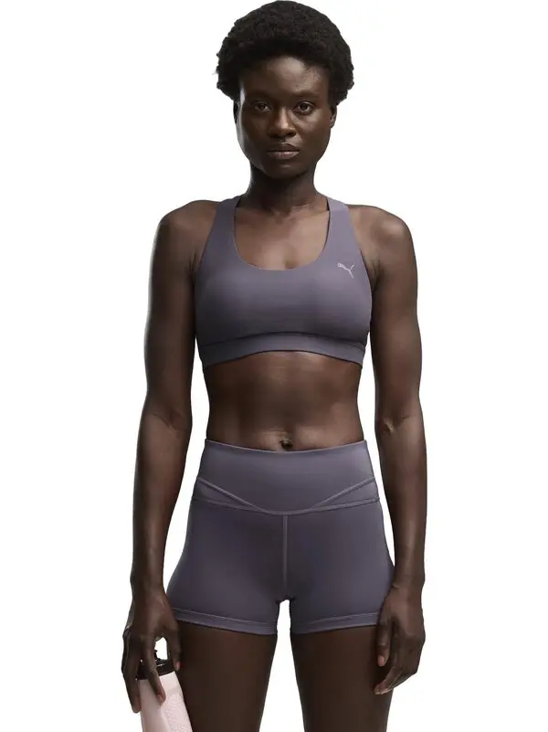 PUMA Cloudspun Ultra Soft Mid Impact Sports Bra - Gray