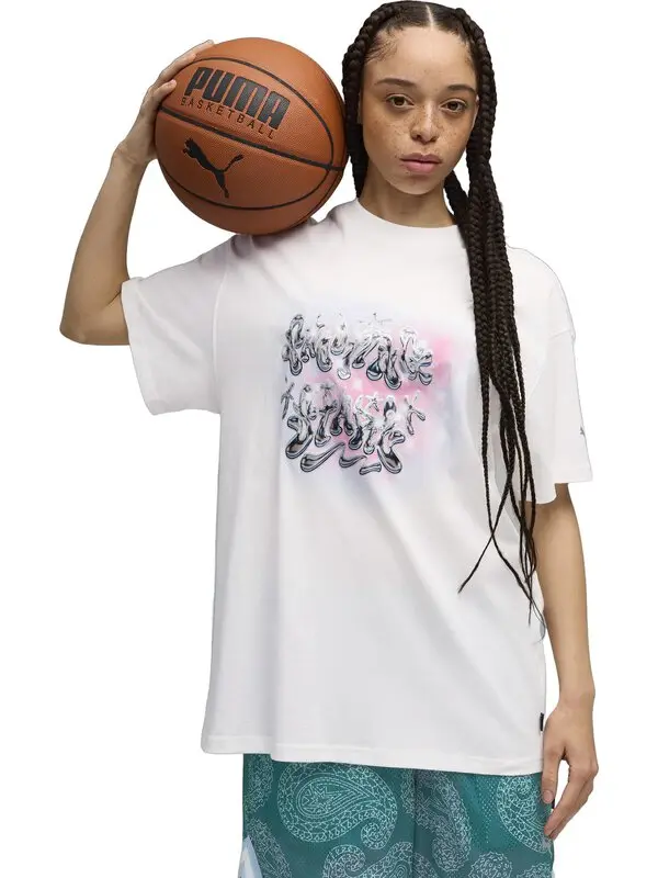PUMA Shooting Stars Basketball Graphic T-shirt - White
