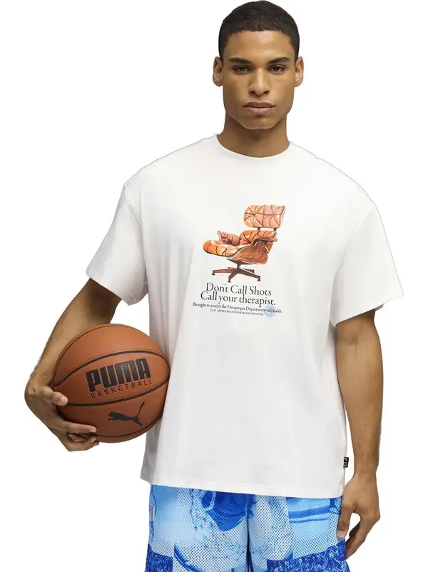 PUMA Hooptopia Oversized Basketball T-shirt - White