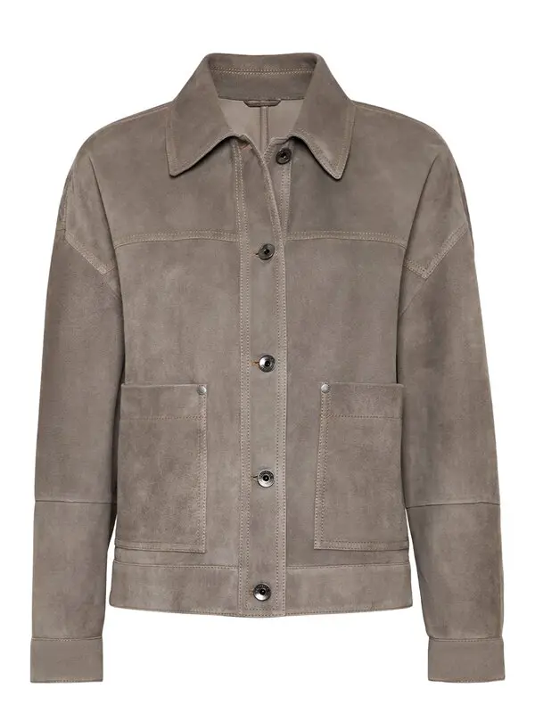 Brunello Cucinelli Couture Suede Jacket - Brown