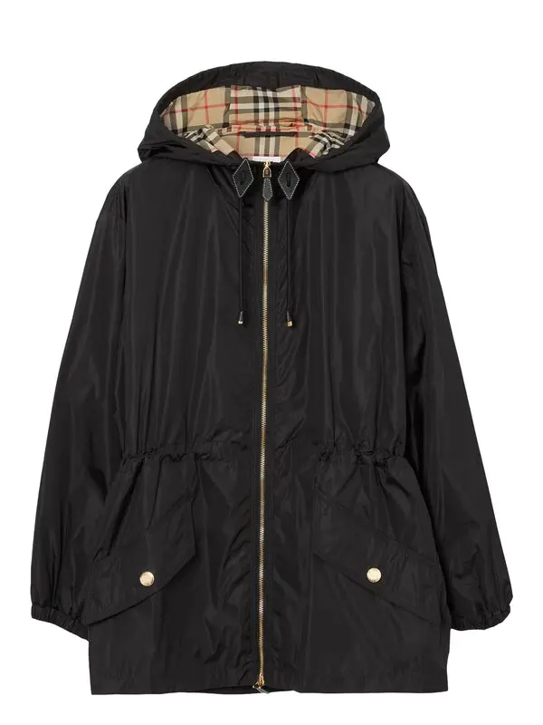 Burberry Nylon Hooded Jacket - Black