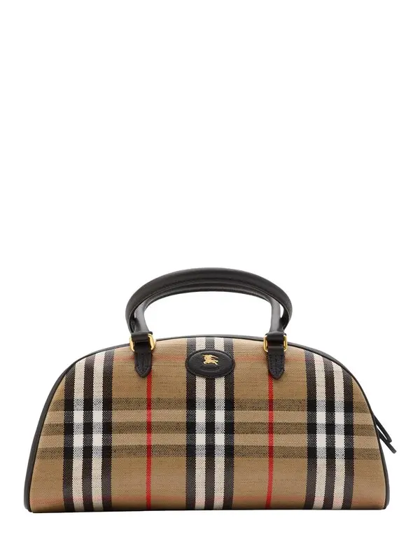 Burberry Canvas Highlands Bowling Top-handle Bag - Beige
