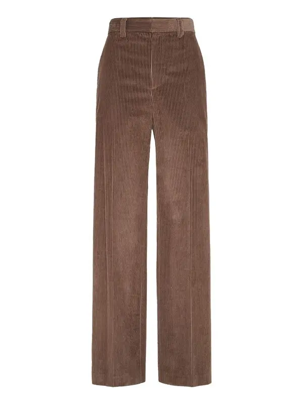 Brunello Cucinelli Corduroy Loose Trousers - Brown