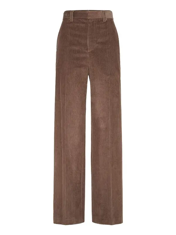 Brunello Cucinelli Corduroy Loose Trousers - Brown