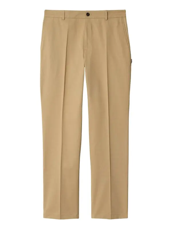 Burberry Cotton Tailored Trousers - Beige