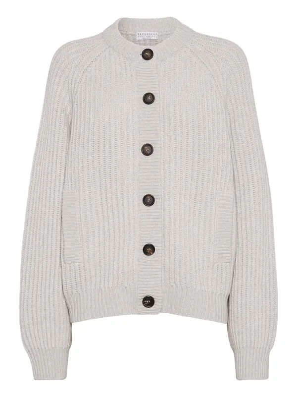 Brunello Cucinelli Cashmere Cardigan - White