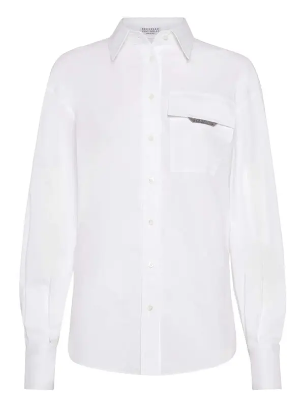 Brunello Cucinelli Stretch-cotton Shirt - White
